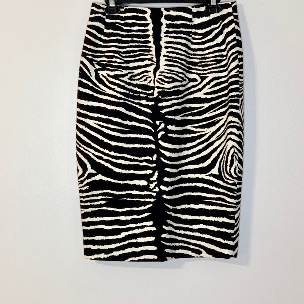 Stunning Steven Stolman Zebra Print Skirt Sz 8 - Gem